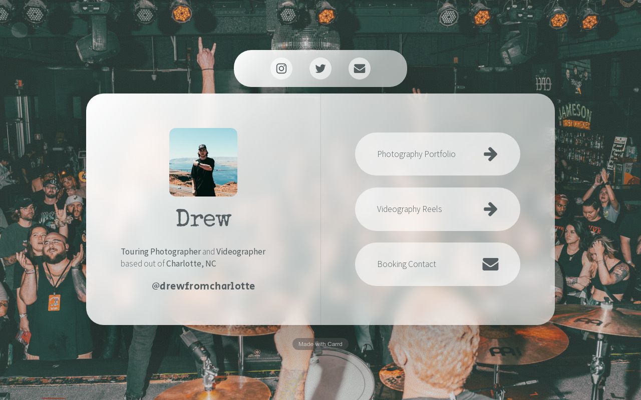 DrewFromCharlotte Main Page